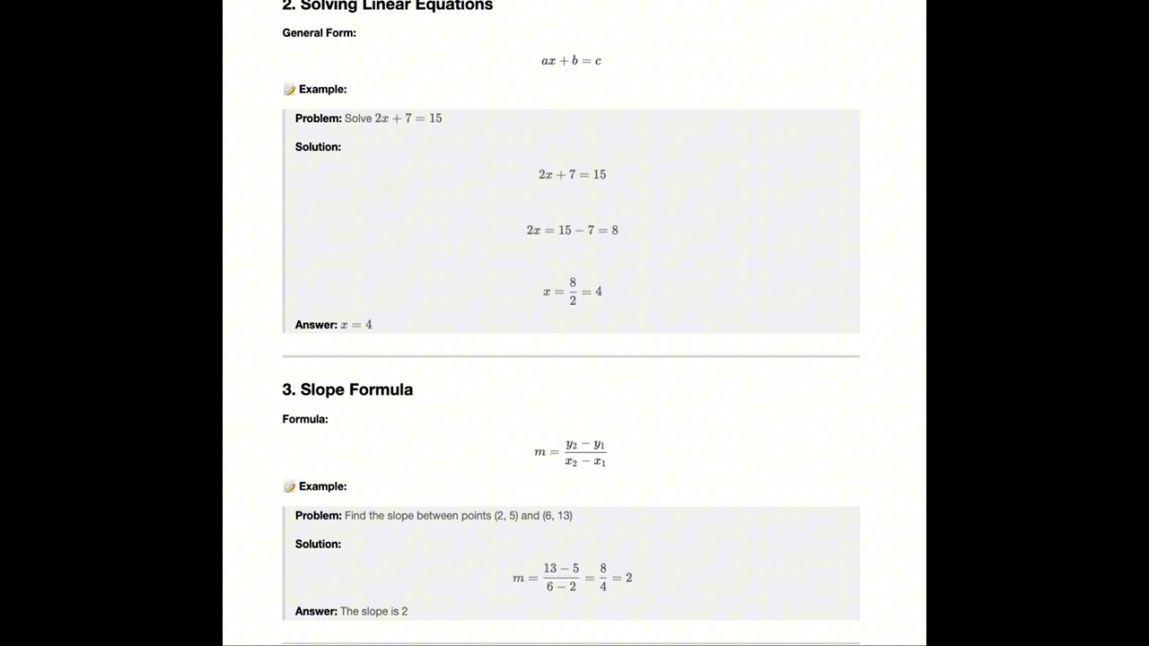 ASVAB MATH FORMULAS CHEATSHEET