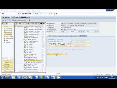 2 Creating the Info package SAP BW