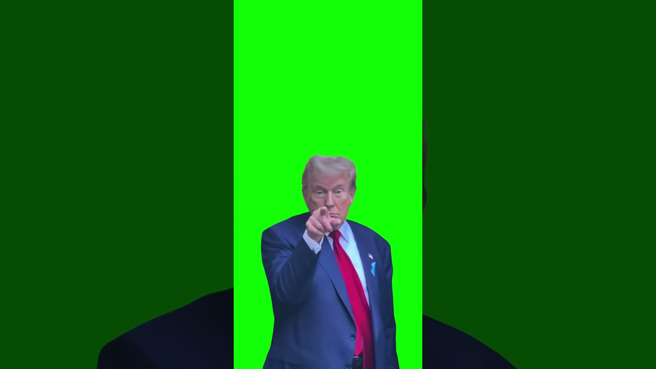 Donald Trump Pointing at the Camera and Showing Thumbs Up meme - Green Screen