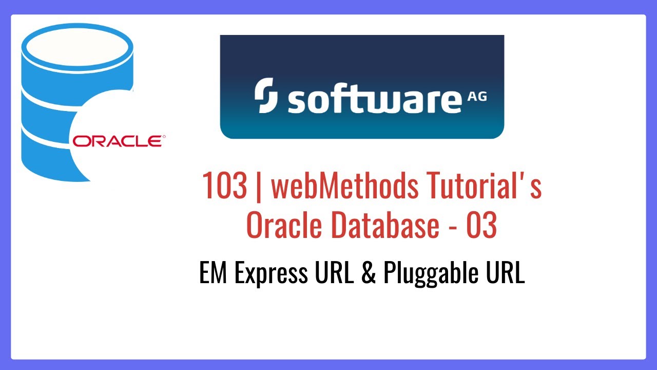 05. webMethods Chapter 1 | Oracle Database One Final Note