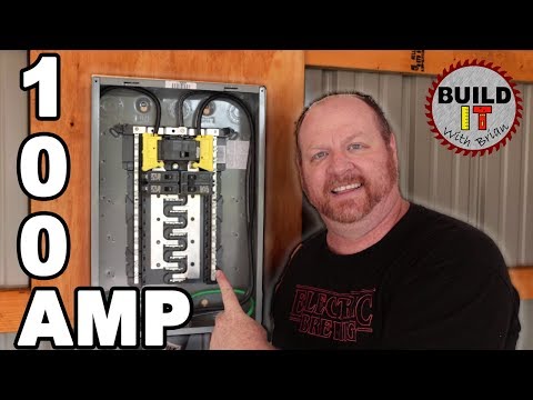 How to install a main breaker panel in a garage. - Square D Homeline 100 Amp Main Breaker