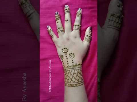Easy beautiful mehndi design | simple stylish mehndi | mehndi designs#shorts #short