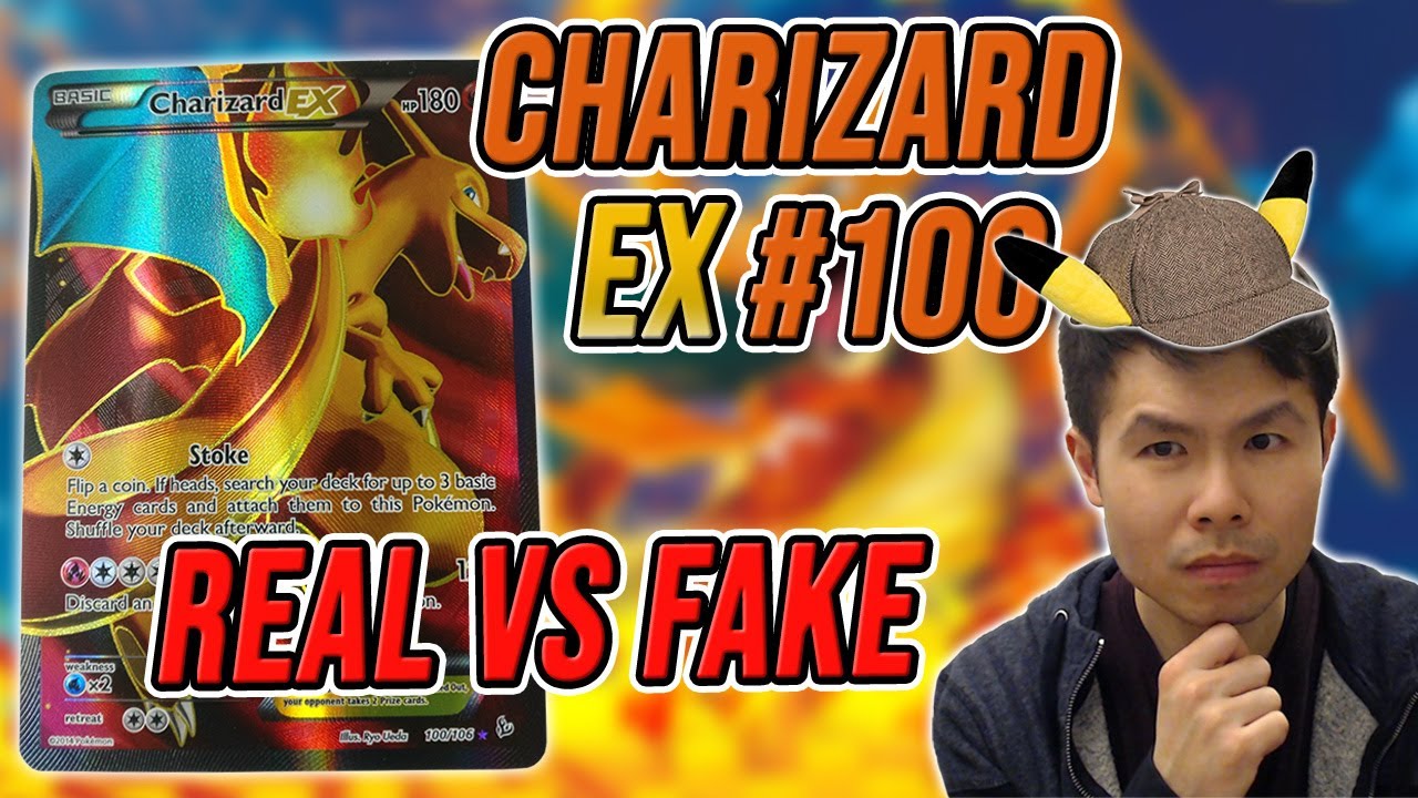 Charizard EX 100/106 Flashfire - how to tell REAL vs FAKE - Fake Cards Exposed Episode 2