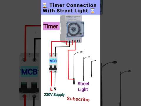 Timer with Street Light Connection #Timer wiring, Automatic on-off #shorts #viral