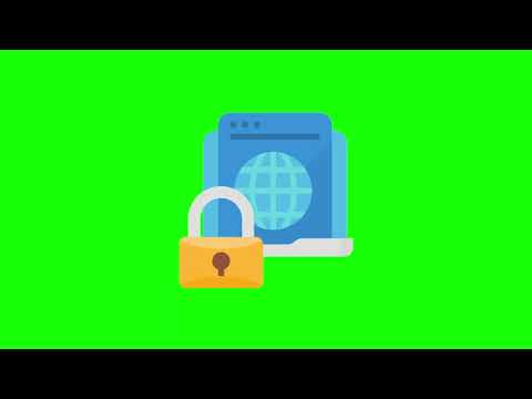 Green Screen Cyber Security Icon Animation Logo