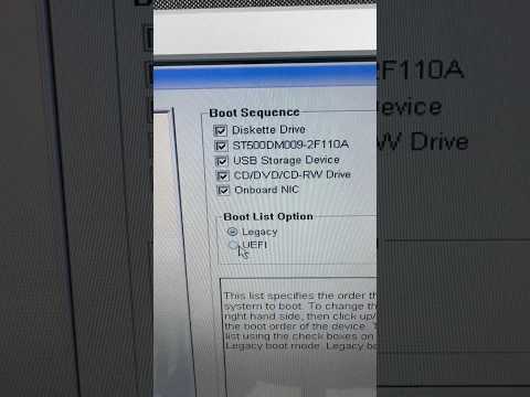BIOS set up boot option error on Dell Computer Services #boot #error #repair