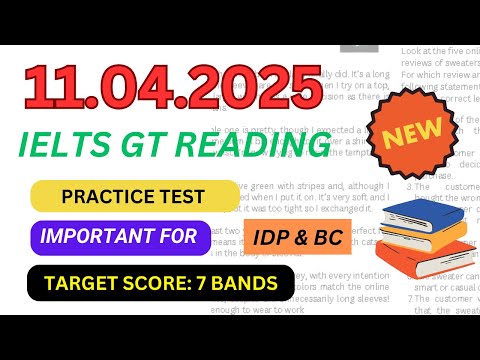 ielts reading practice test 2025 with answers | 11 april
