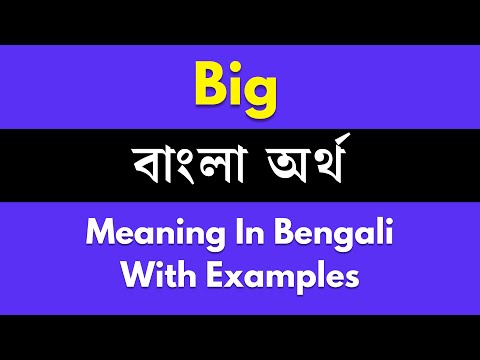 Big Meaning in Bengali/ Big শব্দের বাংলা ভাষায় অর্থ অথবা মানে কি