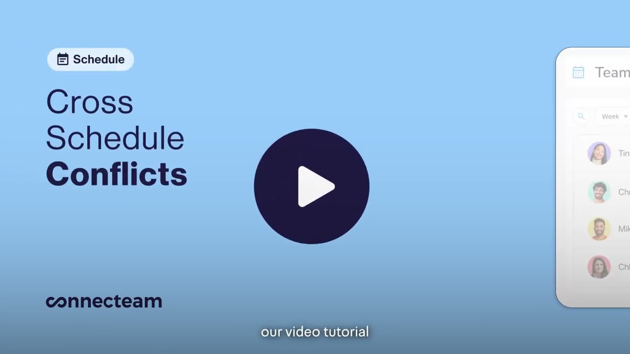 Connecteam | Job Schedule | Cross Schedule Conflicts