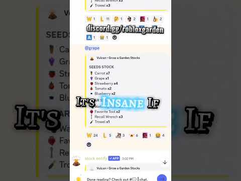 grow a garden | stock discord