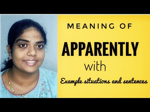 Meaning of Apparently explained in tamil #spokenenglish #spokenenglishthroughtamil #improvevocabs