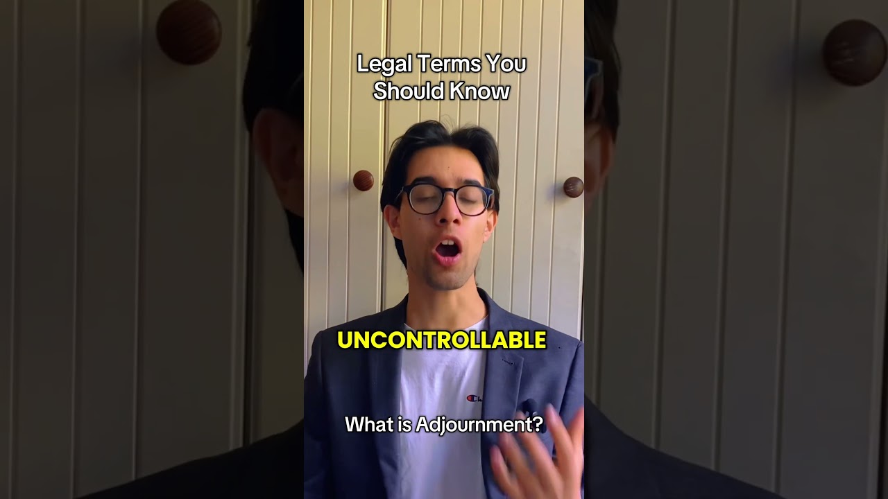 What is adjournment?