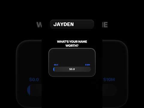 What is my name Worth #Money