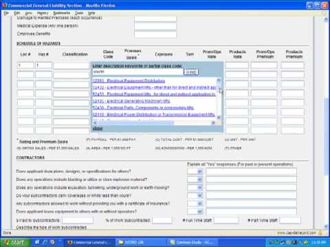 How to complete the ACORD 126 Schedule of Hazards