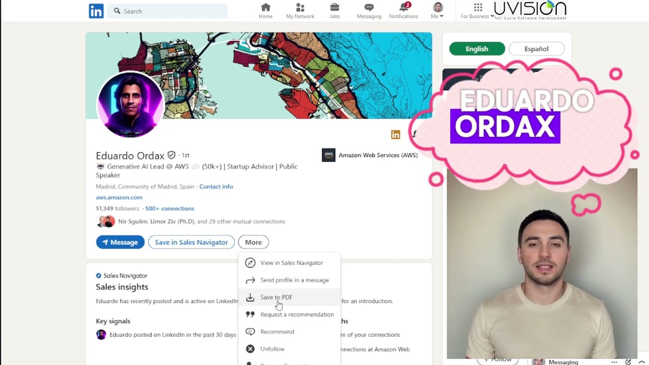 15-Second LinkedIn Hack - How to Save Any Profile as PDF