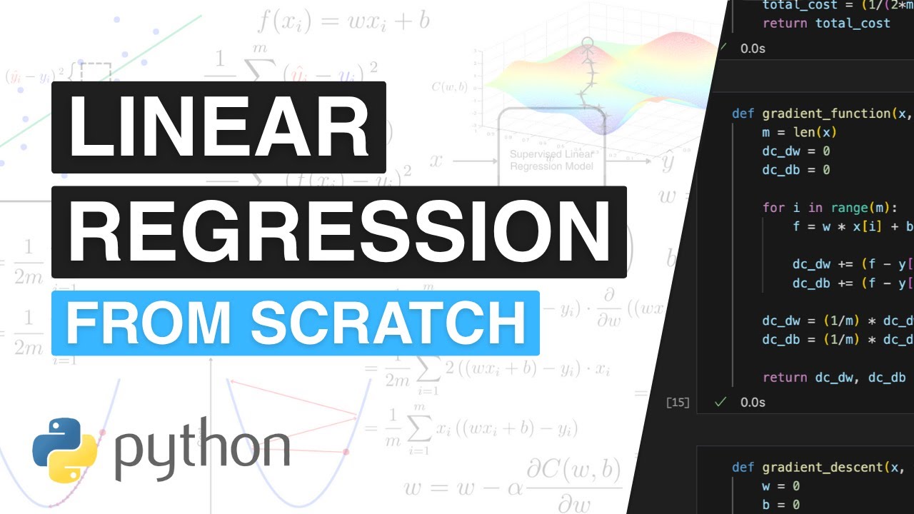 Linear Regression FROM SCRATCH (no scikit-learn, just math)