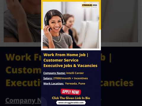 Work from Home Job & Vacancies,Customer Service Executive Job,Jobs in Pune, Pune Job Vacancy #shorts