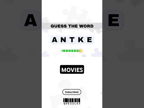Scrambled Letters | Movie Quiz | Guess the Word Fun Puzzle Game | Brain Teaser Challenge | Quezzles