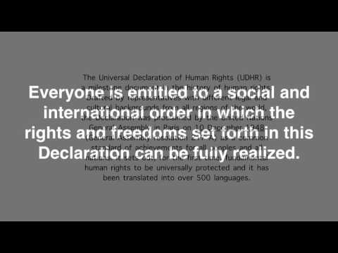 Your Human Rights - Article #28 (on right to entitlement)