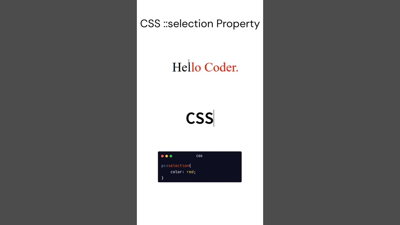 Selection property of CSS #webdesign #css