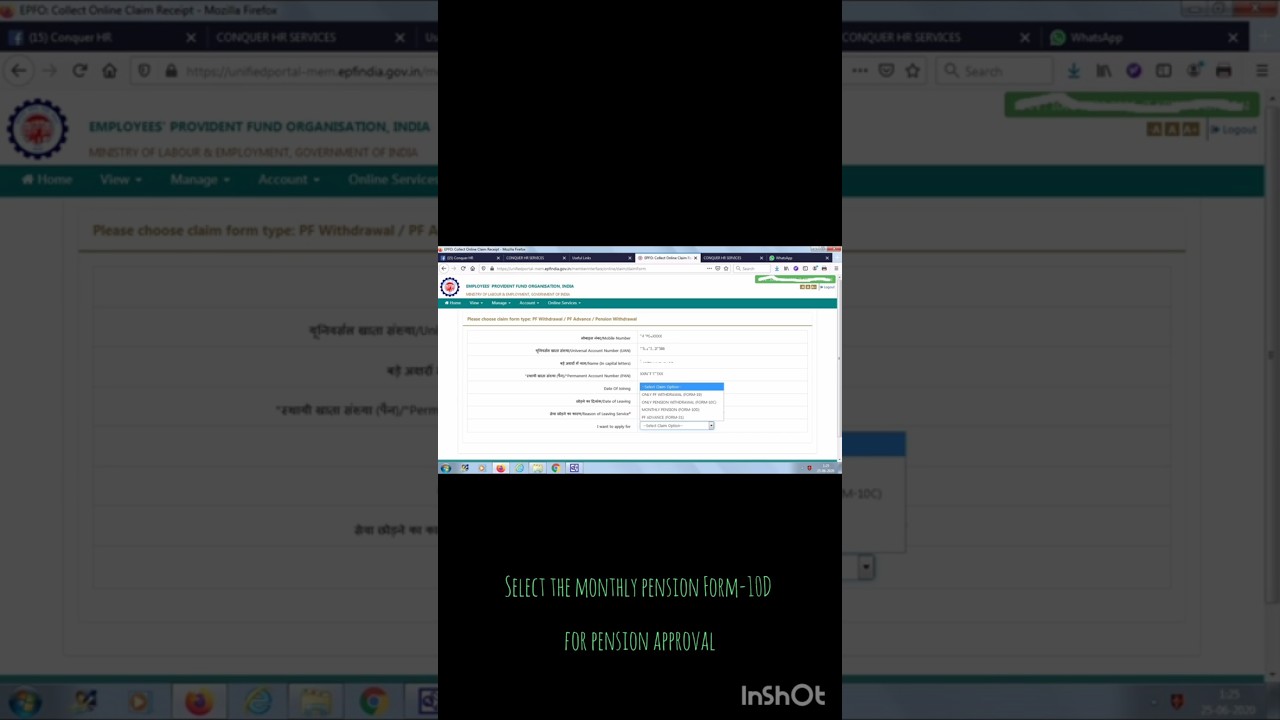 PF pension claim Form 10D apply process✍️✍️✍️ #pf loan  #epfo_latest_update #trending #form10d