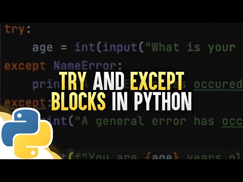 Try And Except Blocks In Python (Error Handling)