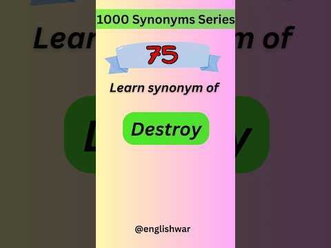 destroy synonyms #english