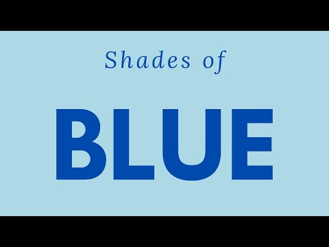 Shades of Blue - RGB and Hex Codes