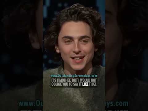Timothée Chalamet on his name pronunciation