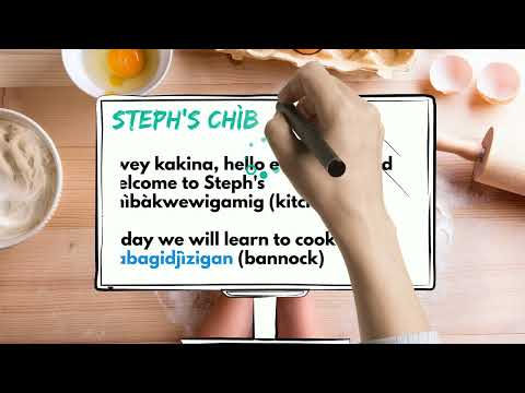 Steph's Chìbàkwewigamig (Kitchen) Learn how to make Bannock. Anishinàbemowin Language Learning