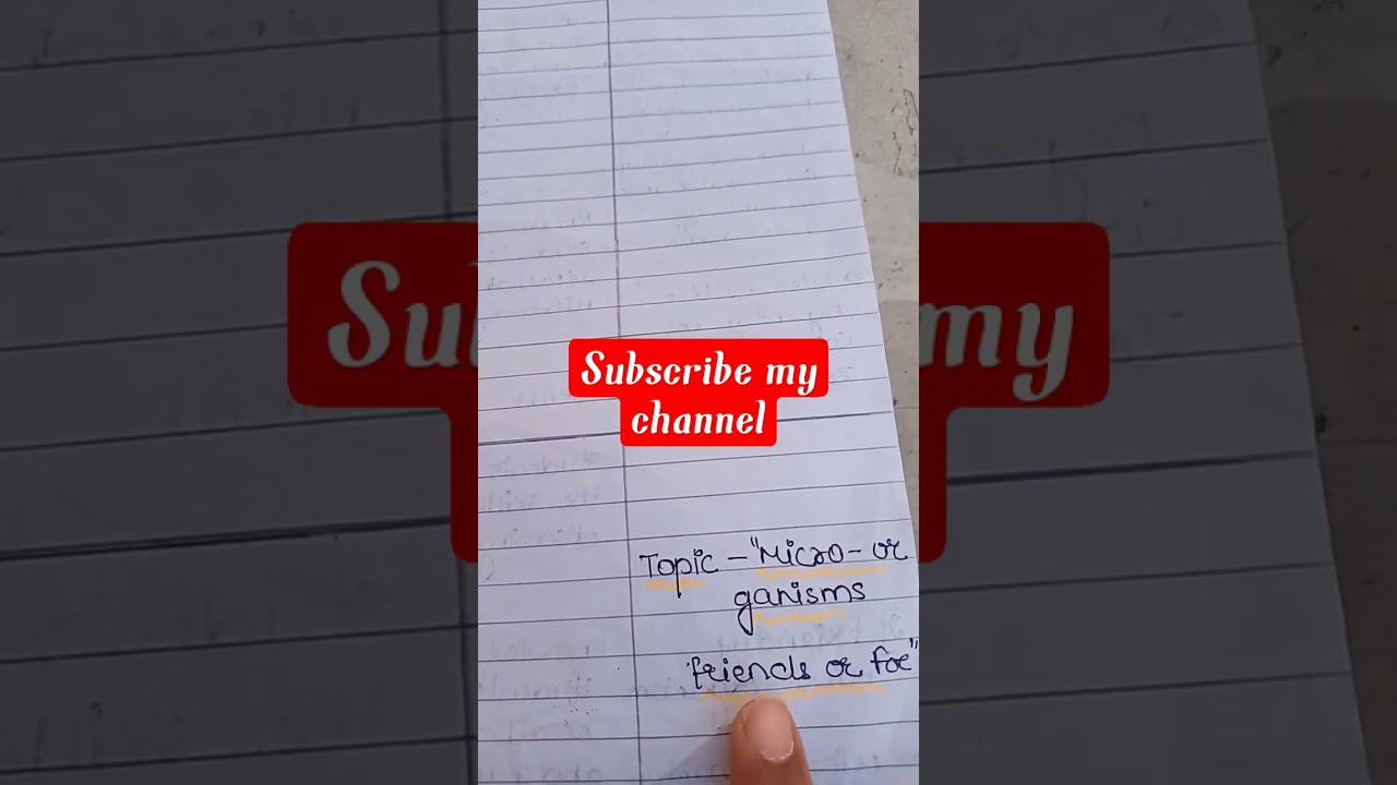 lesson plan / micro organism / friends or foe