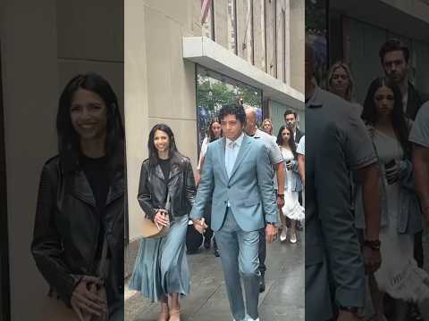 Saleka Shyamalan tags along with her loving father M. night promoting Trap #salekashyamalan #trap