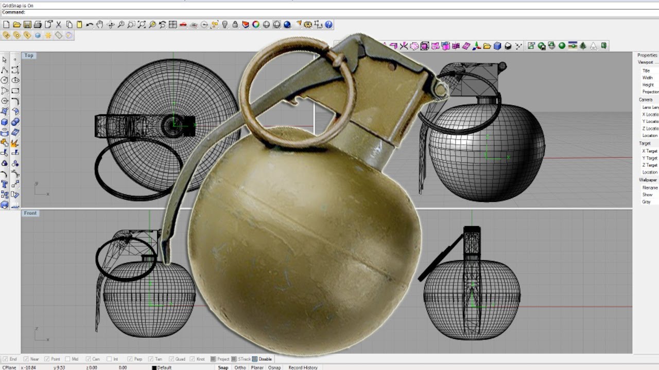 M67 Fragmentation Grenade | Speed 3D Modeling