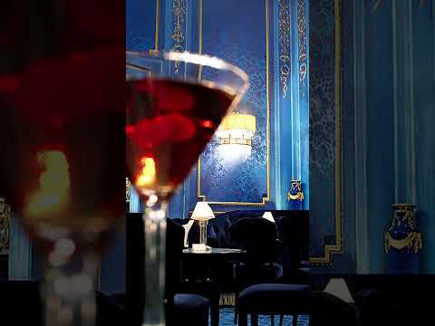 This is the iconic Blaue Bar at Hotel Sacher Vienna.