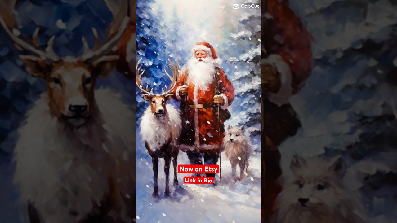 Deck the halls with our charming Christmas wall art from Etsy! #artprints #art #christmasdecor