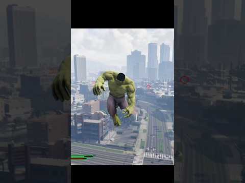 GTA V: Hulk Destroying Los Santos #gta5gameplay #shorts #michael #trevor #franklin #lester