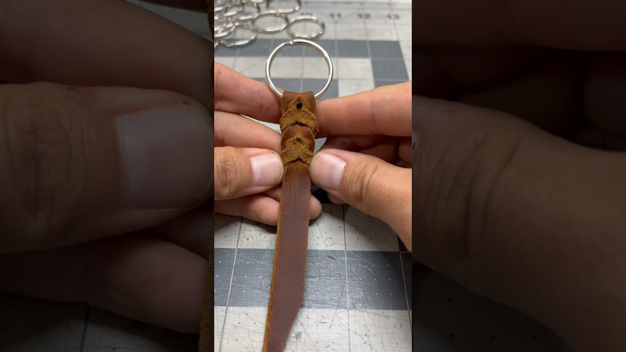 Leather Bleed Knot Keychain DIY