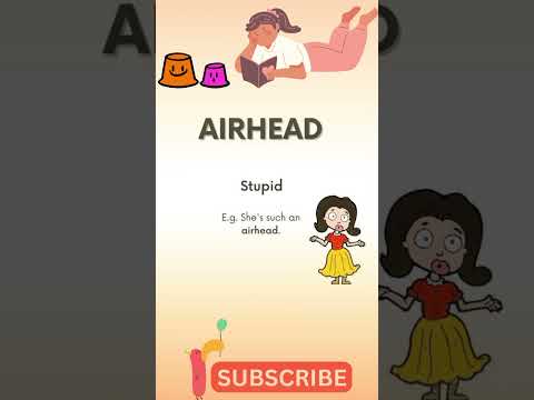 Airhead Slang Meaning | #shorts | #englishshorts | #shortvideo @vocavakau
