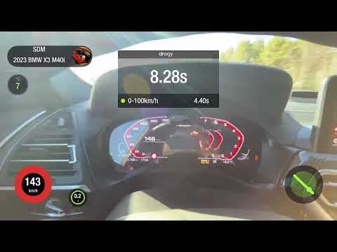 BMW X3 M40i stock acceleration