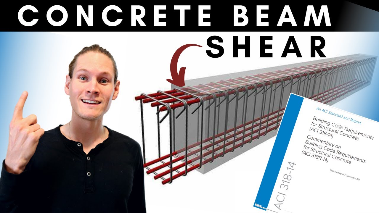 Concrete Beam Shear Design Example Using ACI 318 #structuralengineering