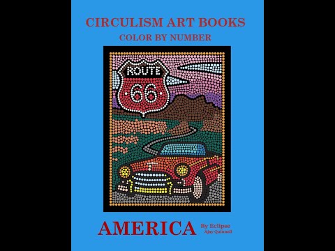 America - Color By Number Circulism Book : Ajay Quinnell ; Flipthrough