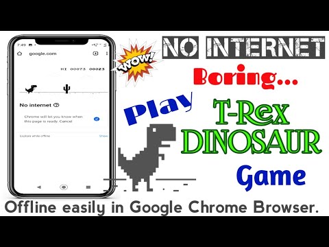 GOOGLE SECRET GAME FOR ALL MOBILE WITHOUT INTERNET || PLAY T-REX DINOSAUR RUNNER GAME OFFLINE ||