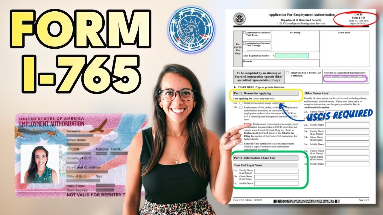 How To Fill Out FORM I-765 Employment Authorization | Step By Step Tutorial (2026)