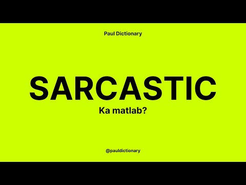 sarcastic Meaning in Hindi/Urdu | Meaning of sarcastic | sarcastic ka matlab? | sarcastic क्या है?