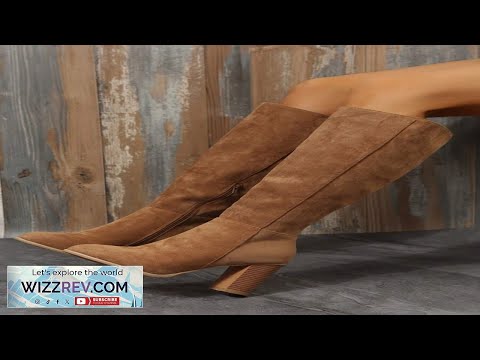 2024 Fall Women's Pointed Toe Thigh High Boots Apricot Suede Fabric Elastic Review