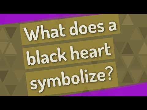 What does a black heart symbolize?