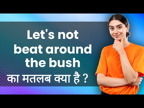 Let's not beat around the bush: Hindi Meaning with Examples & Synonyms 📚 | Hindi Matlab