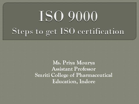 ISO 9000 series, Steps involved in ISO certification by Ms. Priya Mourya #ISO9000 #QMS