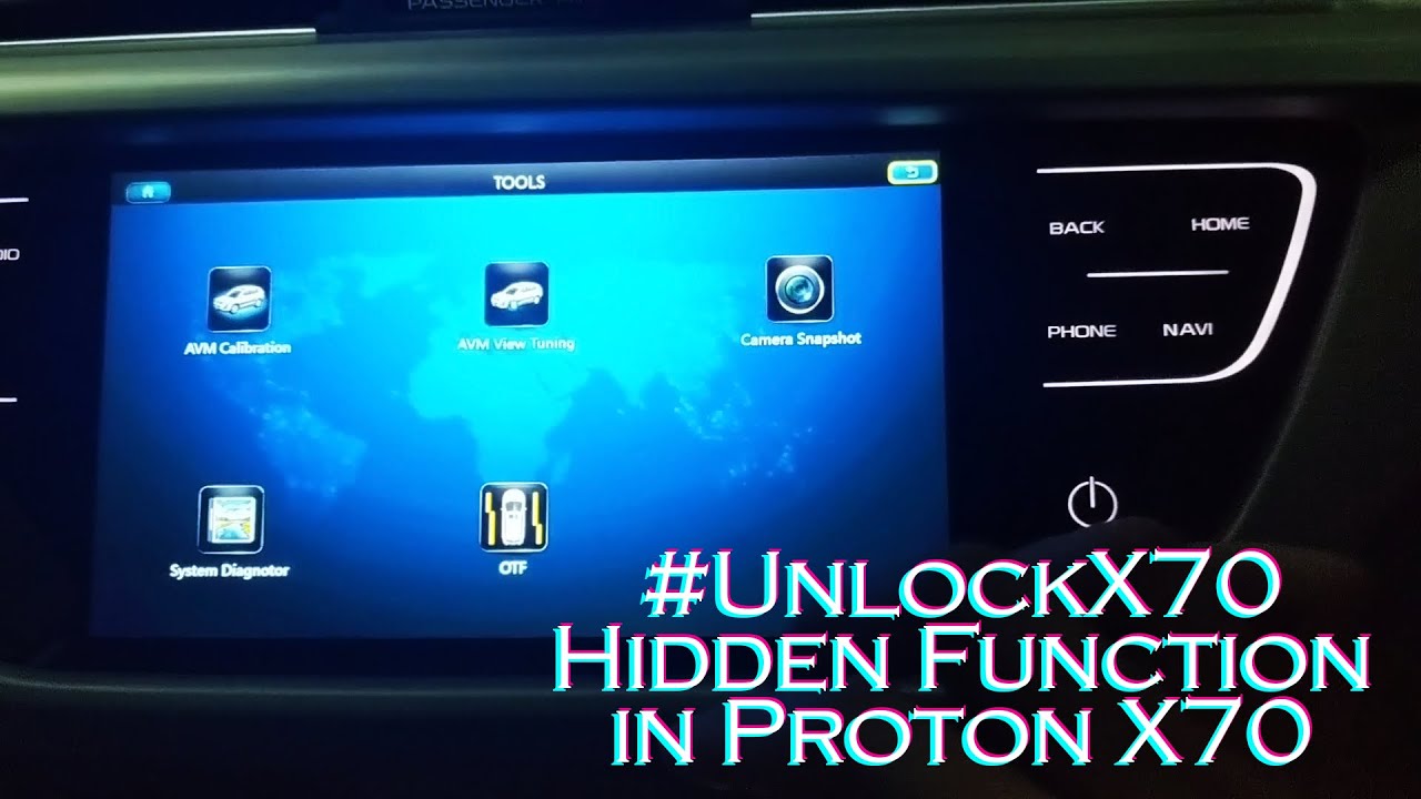 Hidden 360 camera & Safety system settings in Proton X70