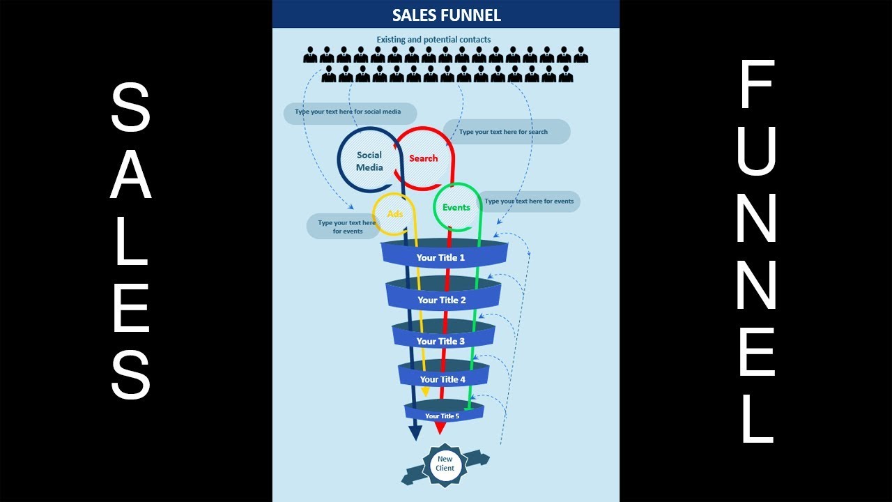 PowerPoint template for winning new Customers | Sales Funnel | Attracting new clients